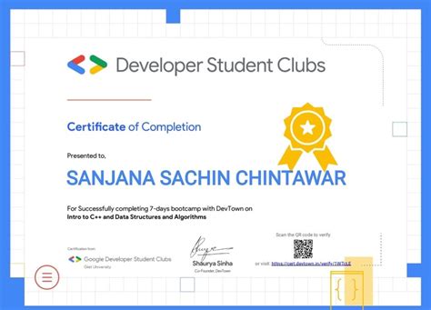 Sanjana Chintawar On Linkedin Devtown Bootcamp Cppprogramming
