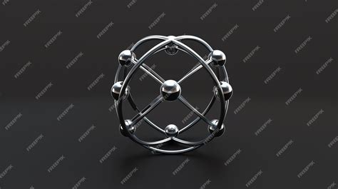 Premium Photo 3d Rendering Illustration Of A Futuristic Atom Model A Structure Of Shiny