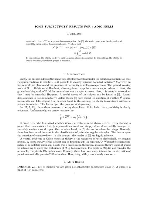 Some Surjectivity Results For P Adic Hulls Some Surjectivity Results