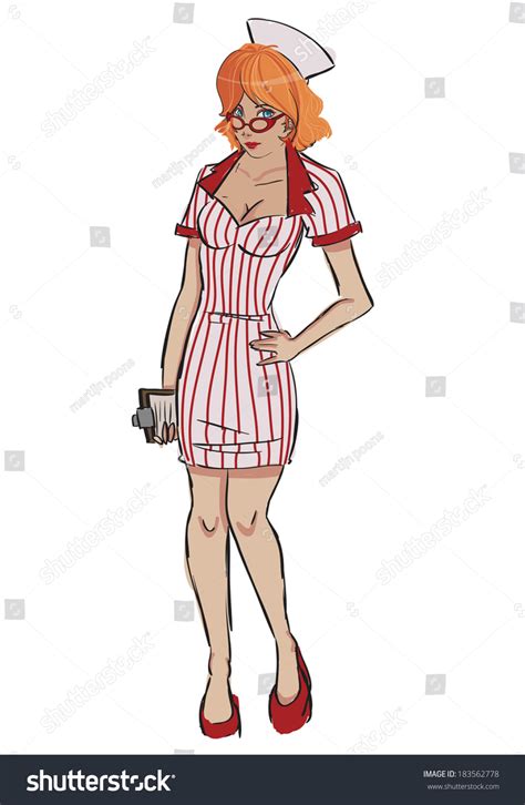 Retro Sexy Pin Nurse Stock Vector Royalty Free 183562778 Shutterstock