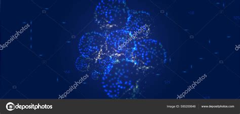 Neural Network Concept Connected Cells Links High Technology Process Abstract Stock Vector By