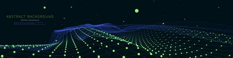 어두운 에 점을 연결하는 다각형 시끄러운 그리드추상 배경 분석 알고리즘 컴퓨팅 개념 비즈니스 과학 및 기술에 대한 배너 수평