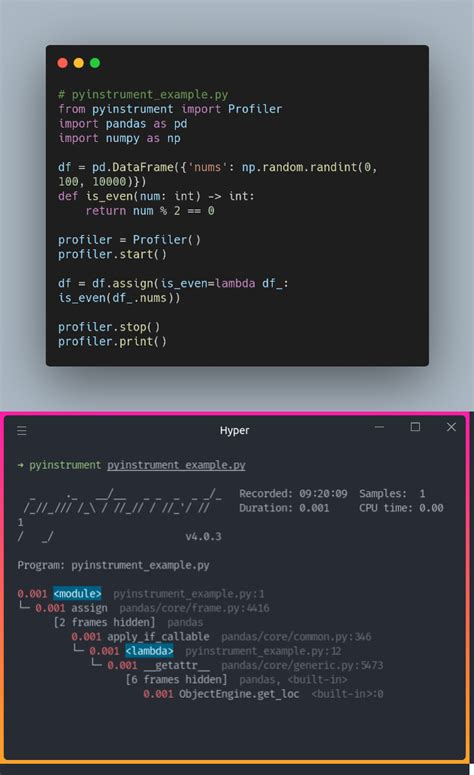 Pyinstrument Readable Python Profiler Data Science Simplified