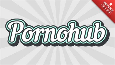 Pornohub Modern 3d Font Text Effect Generator