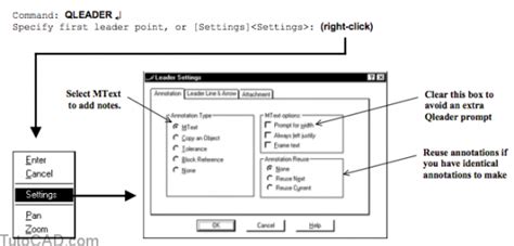 How To Use Quick Leaders Tutorial AutoCAD