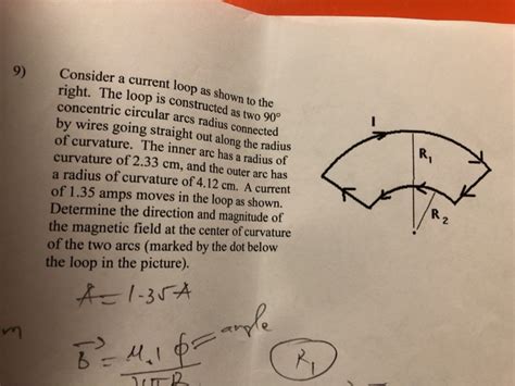 Solved Consider A Current Loop As Shown To The Right The Chegg Com