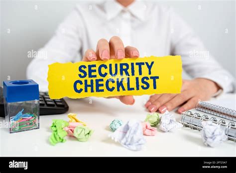 Handwriting Text Security ChecklistProtection Of Data And System Guide On Internet Theft Word