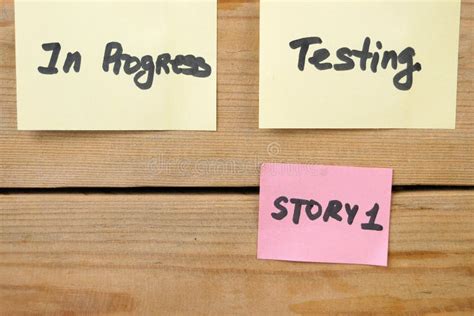 Software Scrum Agile Board With Paper Task Agile Stock Image Image