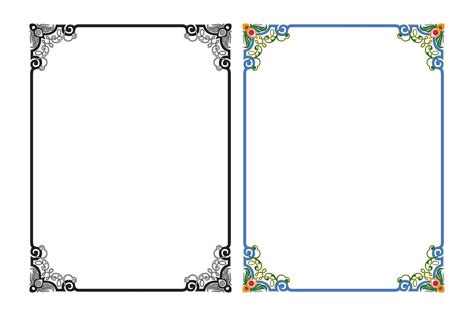 Vintage Floral Classic Calligraphic Retro Vignette Scroll Frames Ornamental Design Elements