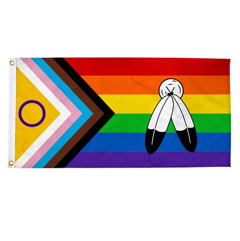 Two Spirit Intersex Inclusive Pride Flag Canadiana Flag
