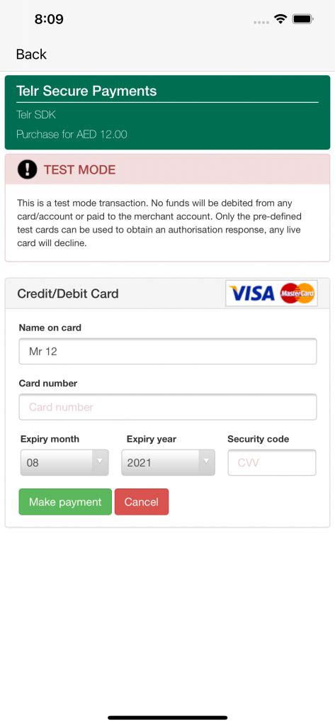 Telr Payment Gateway In Swift Mobikul Ios Telr Payment Gateway In
