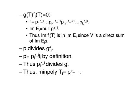 Ppt 6 8 The Primary Decomposition Theorem Powerpoint Presentation Free Download Id 4027693