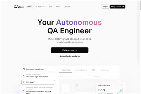 qa tech qa tech is an ai powered platform that tests web applications