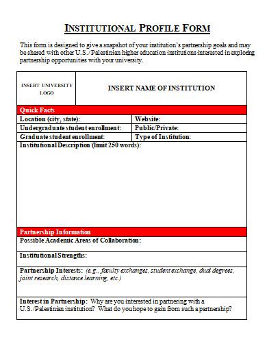 Free 23 Institutional Form Samples In Ms Word Pdf