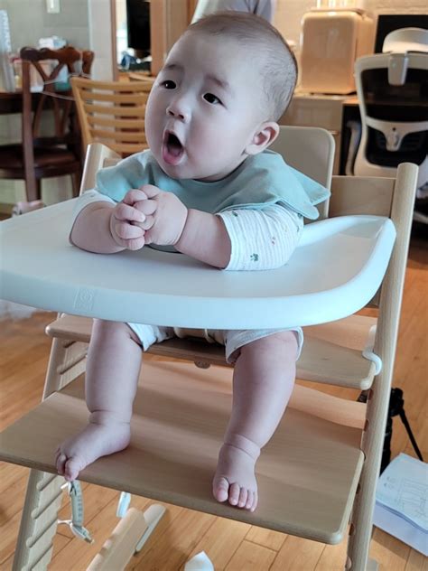 5개월 아기 육아일기 생후 151일~180일 L 발달 수유량 수유텀 되집기 이유식 장난감 몸무게 기록 네이버 블로그