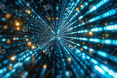 A Horizontal Landscape Of Binary Code Cascading Across The Screen Stock Illustration