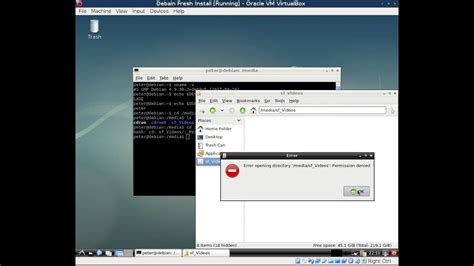 Virtualbox Fix Shared Folder Permission Error Debian Youtube