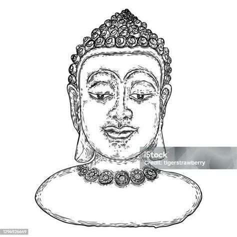 부처님 명상과 초상화 베삭 푸르니마의 날을 맞아 힌두교도들의 전통 불교도들의 휴일 부처님의 탄생 깨달음 죽음의 축제 벡터 0명에