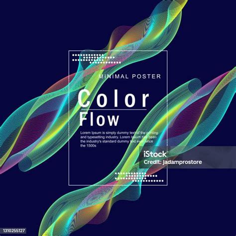 현대 컬러풀 플로우 포스터 웨이브 리퀴드 셰이프 에 컬러 백그라운드 페인트에 대한 스톡 벡터 아트 및 기타 이미지 페인트