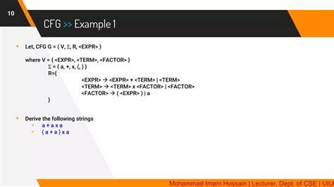 Toc 8 Derivation Parse Tree And Ambiguity Check Pdf