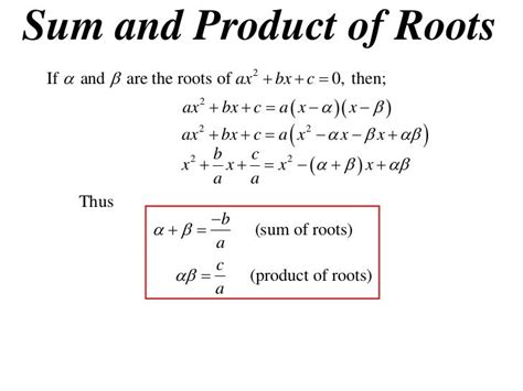 11x1 T11 07 Sum And Product Of Roots