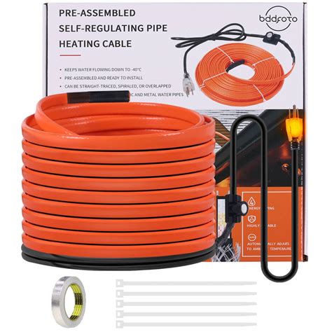 15ft Heat Tape For Water Pipes Freeze Protection 7w Ft 110v Bddfoto