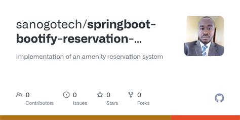 Github Sanogotechspringboot Bootify Reservation System