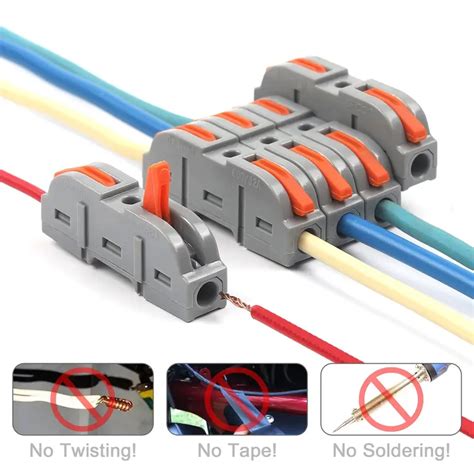 20pcs Quick Splice Wire Connector 1 To 1 Inline Wire Connectors Kit Push In Compact Splicing