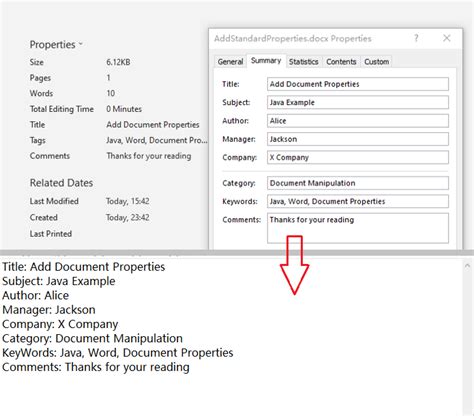 Java Read Or Remove Document Properties Metadata In Word By Alice