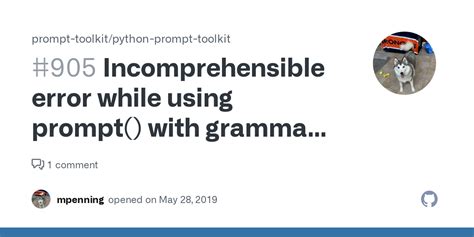 Incomprehensible Error While Using Prompt With Grammar Lexer And Completer · Issue 905