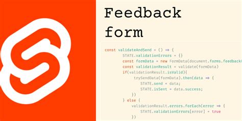 Feedback Form With Svelte Dev Community