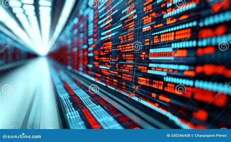 Abstract Digital Data Flow With Glowing Lines And Vibrant Colors Representing Technology And