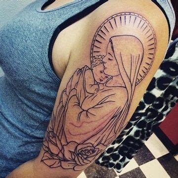 Diseños De Los Tatuajes De La Virgen Del Carmen Mary Tattoo Virgin