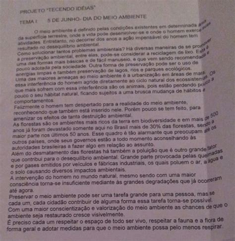 Tema De Redação Meio Ambiente Fdplearn