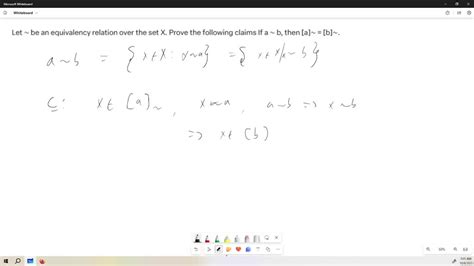 solved let ∼ be an equivalency relation over the set x prove the following claims if a ∼ b