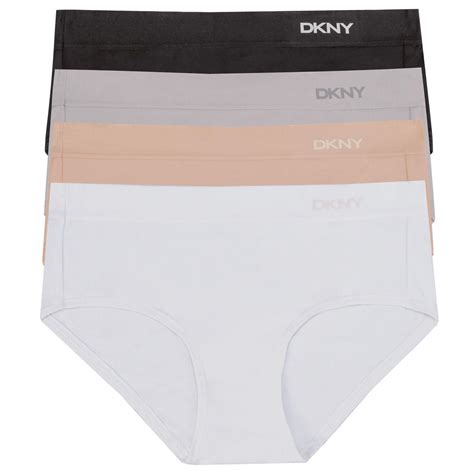 Dkny Women S Soft Stretch Microfiber Pack Hipster Underwear Blk Gray Pk Wht L Walmart Com