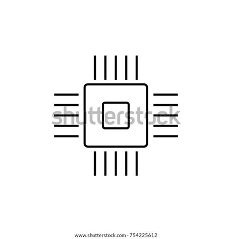 Cpu Central Processing Unit Icon เวกเตอร์สต็อก ปลอดค่าลิขสิทธิ์ 754225612 Shutterstock