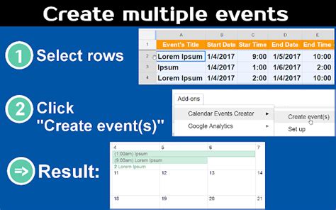 Calendar Events Creator Google Workspace Marketplace