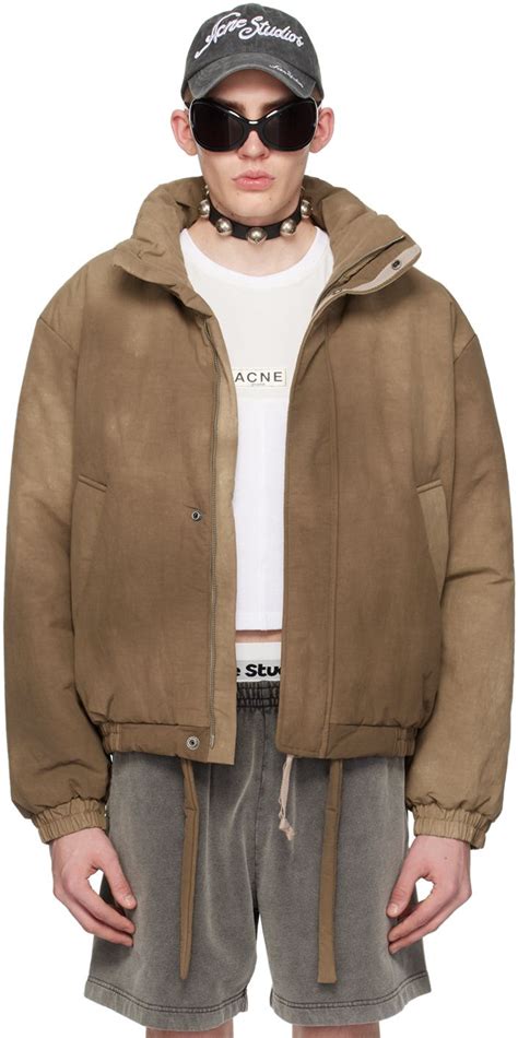 Acne Studios Beige Garment Dyed Jacket Jackets Mens Outfits Mens