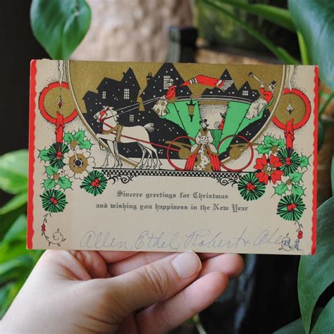 Vintage Holiday Card Etsy