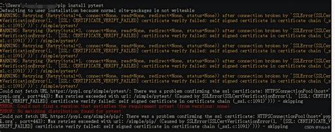 Python之使用pip安装三方库Error Could not find a version that satisfies the