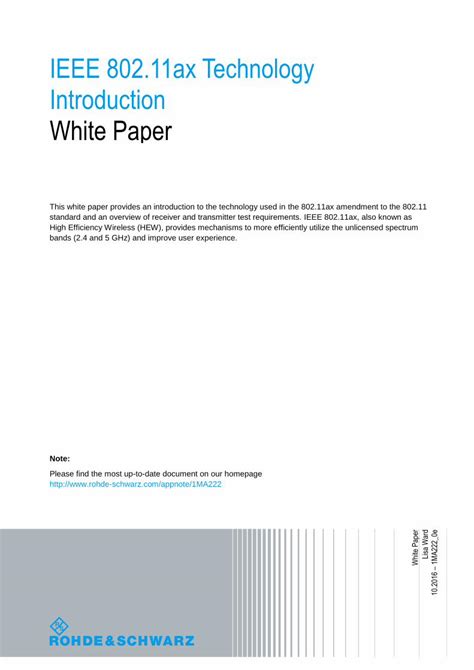 Pdf Ieee 80211ax Technology Introduction White Paper · Pdf Fileieee 80211 Is The Ieee