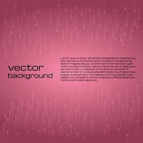 Abstract Technological Pink Background With Elements Of The Microchip Stock Vector