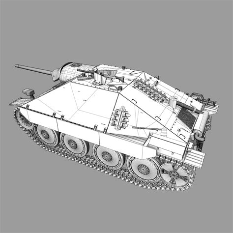 Jagdpanzer 38 Hetzer 3d Model 99 3ds C4d Blend Dae Lwo Fbx Ma Max Obj Free3d