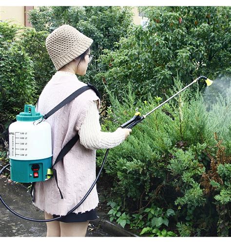 등짐펌프 농업용분무기 5l 소형 전기 농업 살충제 수있는 고압 배낭 새 리튬 배터리 티몬