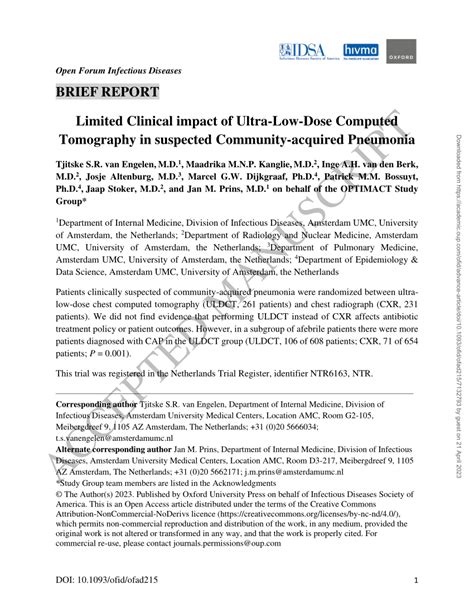 Pdf Limited Clinical Impact Of Ultralow Dose Computed Tomography In Suspected Community