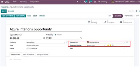 How To Create Manage Opportunities Using The Odoo Crm