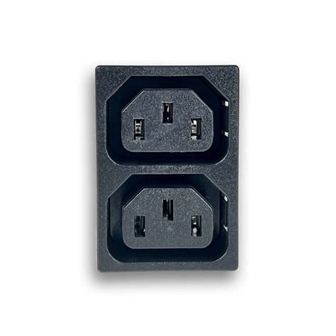 Mx Ac C14 Socket 2 X Female For Computer Power Supply Lock Type Mx