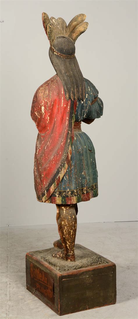Lot Detail Battle Ax Cigar Store Indian Squaw Statue