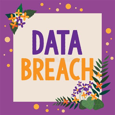 Writing Displaying Text Data Breach Business Idea Security Incident